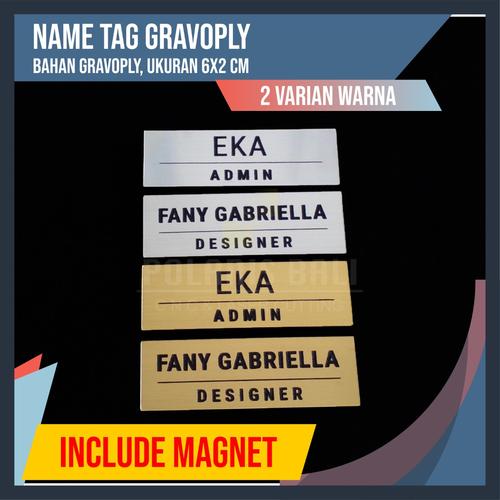 Jual NAME TAG GRAVOPLY/NAMA DADA/NAME TAG CUSTOM/NAME TAG DADA MAGNET ...