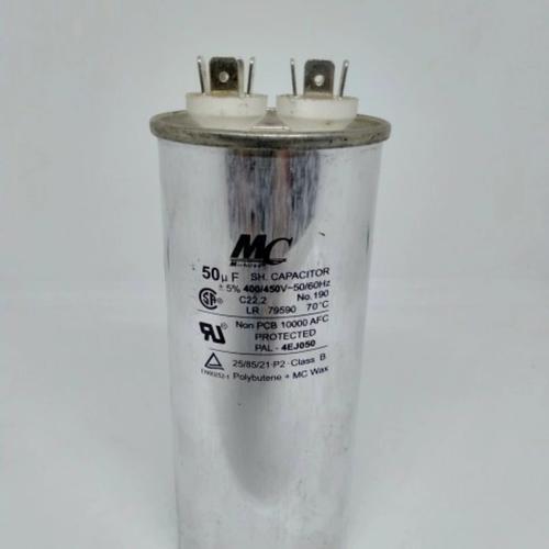 Jual Kapasitor Kompresor AC MC 50uF /Capasitor AC MC 50 uF Kaki 2 ...