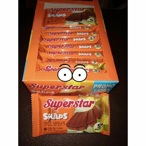 Jual Superstar Snaps Triple Chocolate/Wafer Salute Coklat - Snaps (28 ...