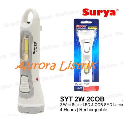 Jual Senter Emergency Darurat LED SURYA SYT 2W / 4W 2COB Rechargeable ...