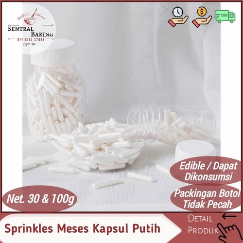 Jual Sprinkle Kue Meses Kapsul Putih Springkle Meises Warna Warni ...