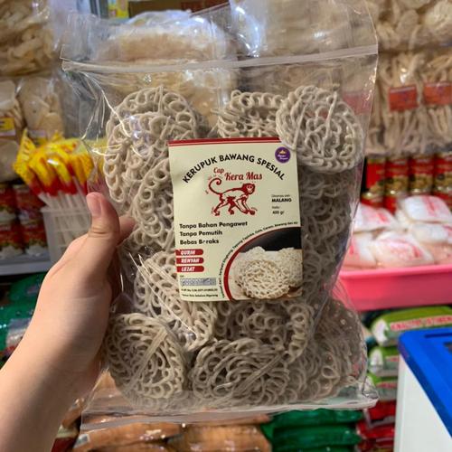 Jual Krupuk Bawang Spesial Cap Kera Mas Rasa Bawang 400gr - Kota ...
