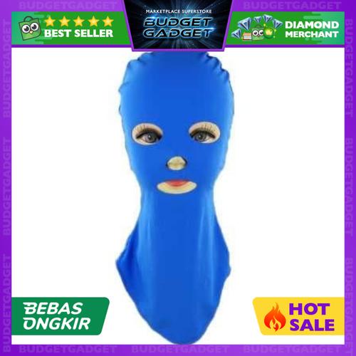 Jual Facekini Topi Topeng Renang Full Face Sun Block - Biru Laut ...