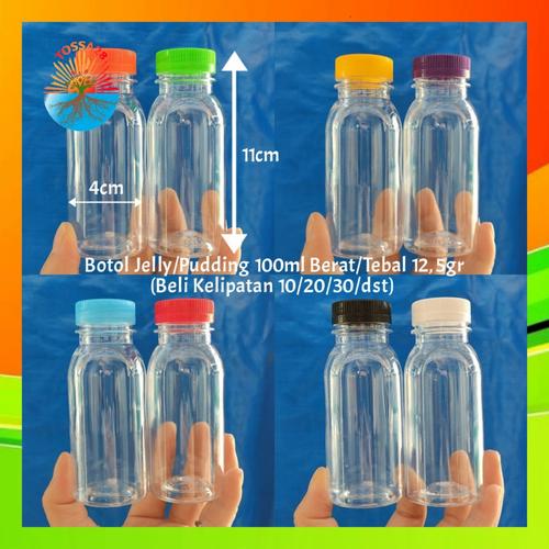 Jual Botol Plastik Tebal 100ml Botol Jelly Botol Puding 100ml - Biru ...