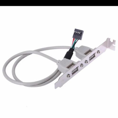 Jual USB 2.0 Real Panel Expansion Bracket to 9 pin Motherboard USB 2 ...