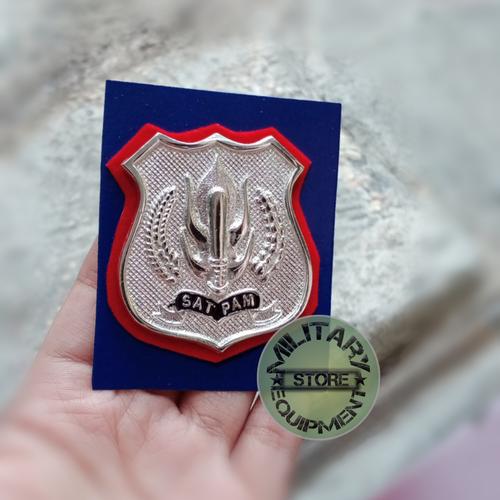 Jual Tanda pin kewenangan satpam terbaru warna putih bahan cor tebal ...