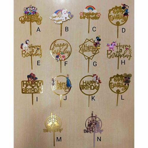 Jual TOPPER CAKE KARAKTER / CAKE TOPPER KARAKTER / TOPPER CAKE AKRILIK ...