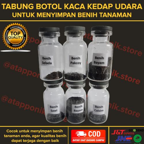 Jual tabung botol kaca kedap udara untuk menyimpan benih tanaman - Kota ...