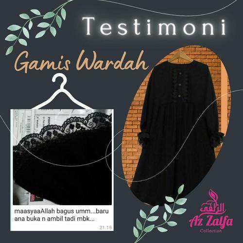 Jual JUBAH AKHWAT KLOK, GAMIS SYARI RENDA GAMIS WARDAH JETBLACK ...