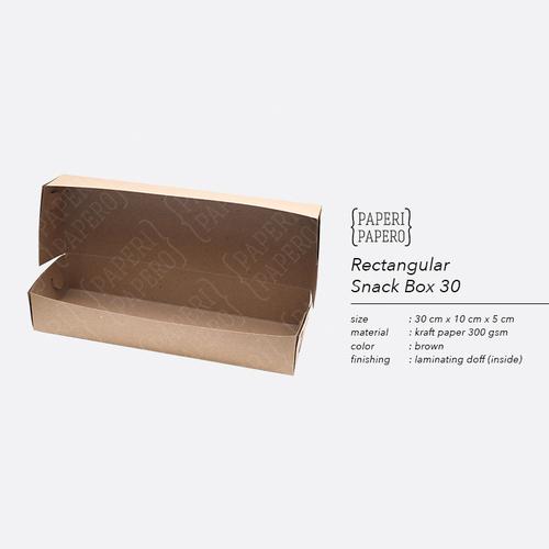 Jual Rectangular Snack Box (30x10x5 cm) - Kotak Laminating Makanan ...