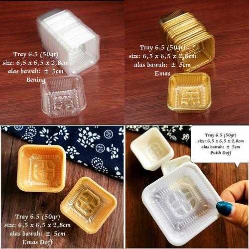 Jual Tray Mika Plastik Mooncake 50gr / Tray 6.5 / Tray Kue Bulan - Coklat PP Doff - Jakarta ...