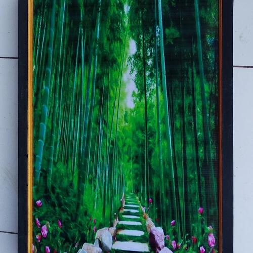 Jual lukisan cetak hutan bambu plus Bingkai ukuran 65×45 - Putih - Kab ...