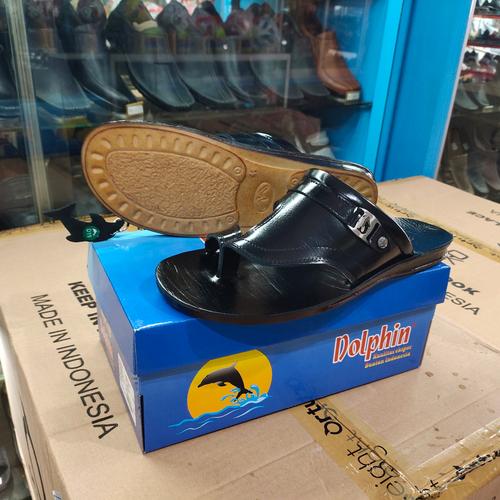 Jual Sandal Dolphin D-19 Kulit Sapi Asli - Hitam, 39 - Kota Medan ...