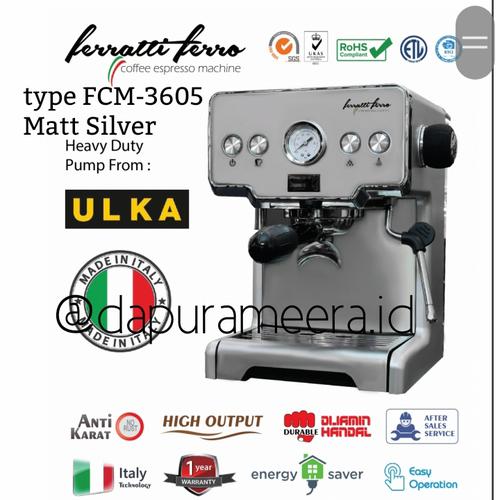 Jual mesin kopi coffee maker ferrati ferro fcm3605 coffee espresso ...