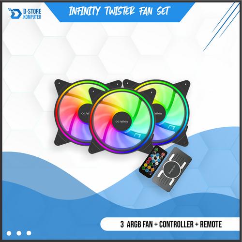 Jual Pc Gaming Fan Infinity Fan Case Twister RGB SET 3 in 1 - Jakarta ...