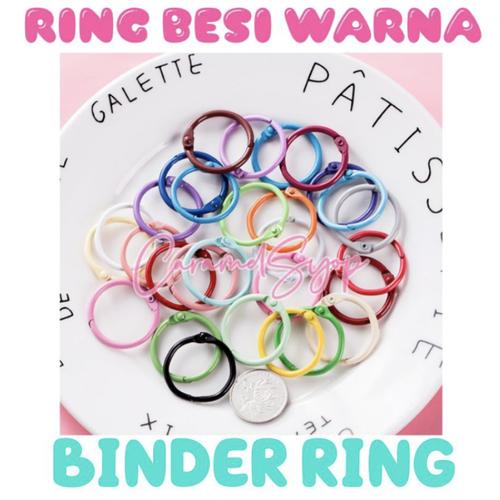 Jual O Ring besi warna / metal binder ring pastel - Putih - Kab ...