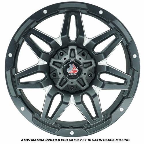 Promo Velg Mobil AMW Mamba M25A 20x9.0 6x139.7 ET 10 Black Pajero ...