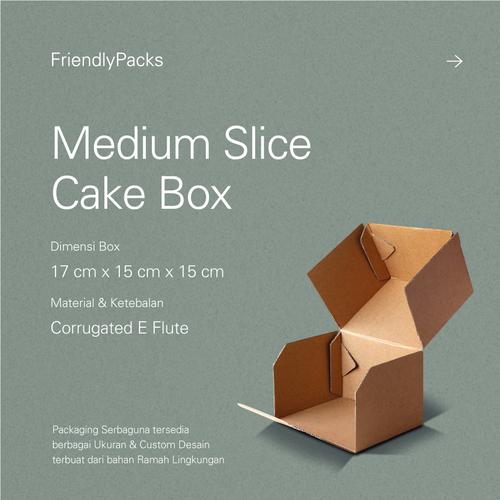 Jual Medium Slice Cake Box Packaging Corrugated / Kotak Kue Slice / Dus ...