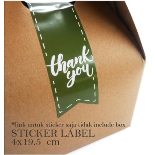 Jual Sticker Label Belt Thank You Homemade Hiasan Kemasan Dus Box Gable ...