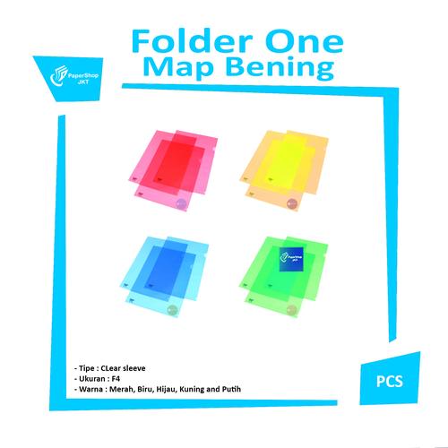Jual Map L / Map Bening Folder One Folio / F4 Warna - Merah - Jakarta ...