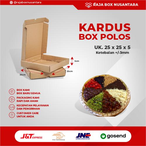 Jual BOX PIZZA -BOX POLOS- BOX DIE CUT - BOX CUSTOM - UKURAN 25 X 25 X ...