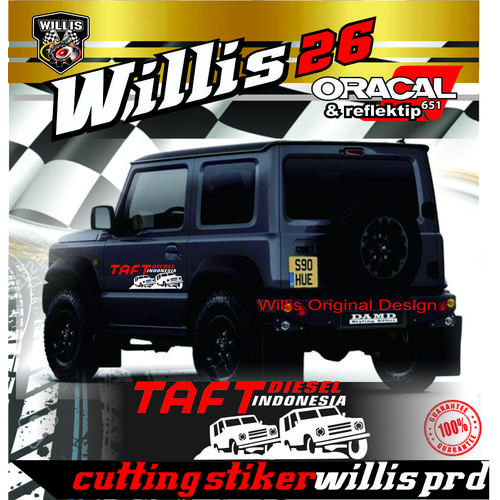 Jual sticker stiker cutting body pintu mobil TAFT DIESEL INDONESIA ...