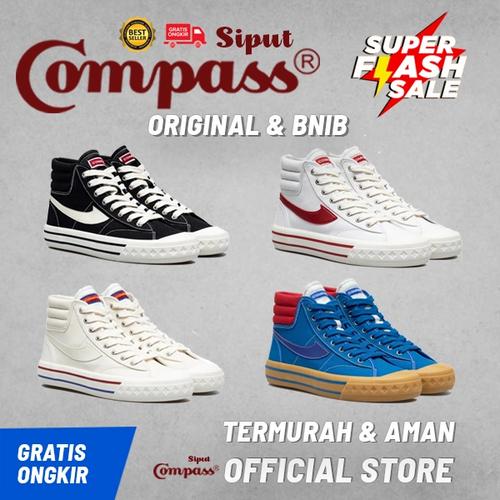 Jual Sepatu Compass Retrograde High White Red, Cream, Black White ...
