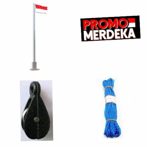 Jual PAKET TALI TAMBANG 4 MM X 10 METER DAN KATROL KEREKAN TIANG ...