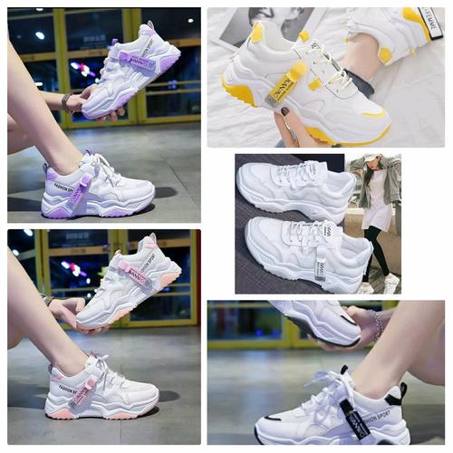 Jual Sepatu Kets Fashion Sport wanwo Sneakers Kasual Putih Pria Wanita ...