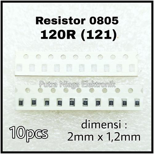 Jual (10pcs) Resistor SMD 0805 120R Tahanan 120ohm 120 ohm Marking: 121 ...