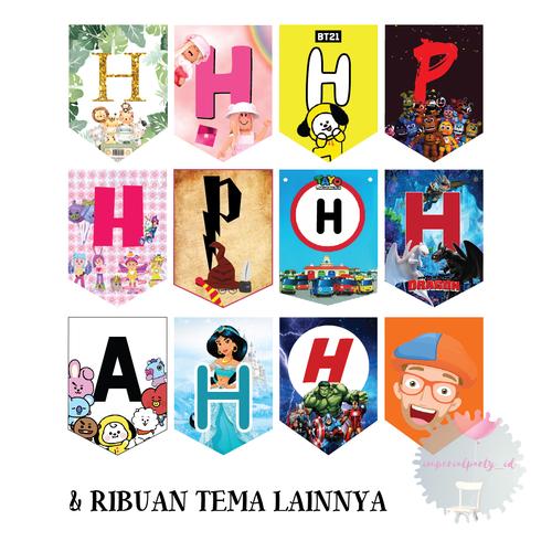 Promo Custom Bunting Flag Banner Huruf DIY - 1 2 3 - Jakarta Barat ...