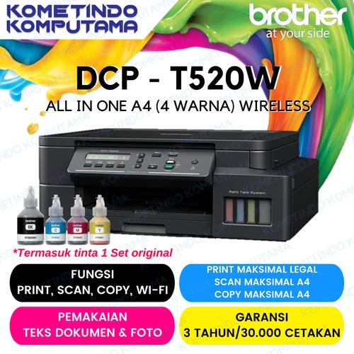 Jual T520W Brother Printer Ink Tank DCP-T520W Print Scan Copy Wi-Fi ...