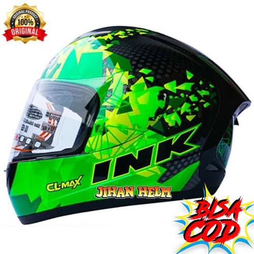 Jual Helm / Helm Ink / Helm Ink Full Face Cl Max Black Green Termurah ...