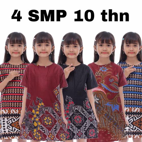 Jual Dress batik Anak usia 4 sampai 10 Tahun Motif batik bervariasi ...