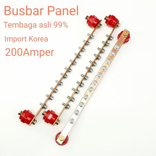 Jual BUSBAR PANEL LISTRIK 200A,TEMBAGA ASLI 99% EX KOREA Harga satuan ...