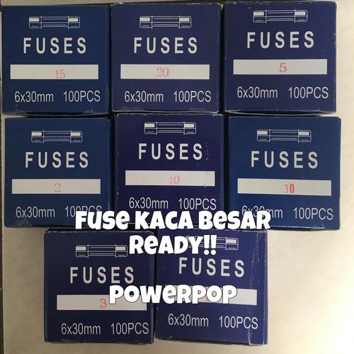 Jual Fuse Kaca 1a 2a 3a 5a 10a 15a 20a 30a Besar 6x30MM / Fuse Glass ...