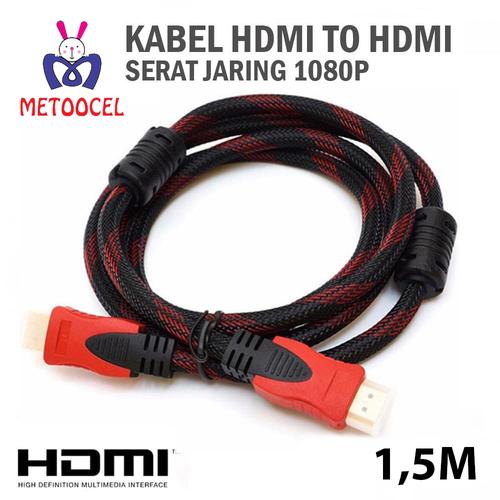 Jual Kabel HDMI hdtv Cable Male Male High Resolution Quality 1.5m 1,5 ...