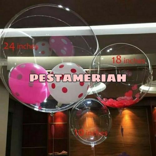 Jual Balon PVC/ Balon Transparan PVC/ Balon Transparan - mulus, 10 inch ...