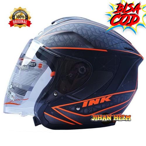Jual HELM / HELM INK / HELM INK DINAMIK BLACK ORANGE ORIGINAL TERMURAH ...