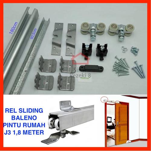 Jual SET Rel dan Roda Pintu Rumah Geser Sliding J3 Tebal 1,8 METER ...