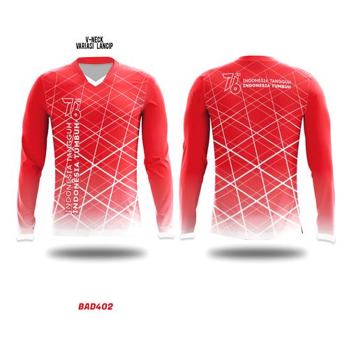 Jual Kaos Jersey OlahRaga HUT RI 76 Lengan Panjang Drifit Printing ...
