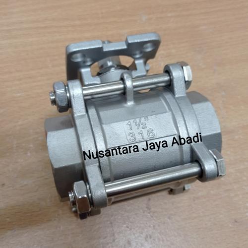 Jual Ball Valve Mounting Pad Actuator Stainless 316 Drat 1 1/2 " inchi ...