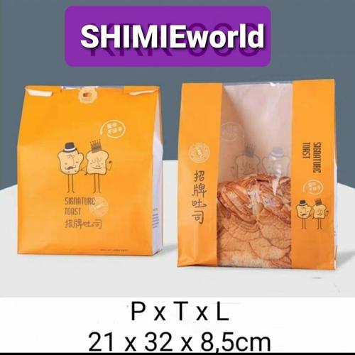 Jual kemasan kertas plastik roti tawar packaging roti (isi 5lbr ...