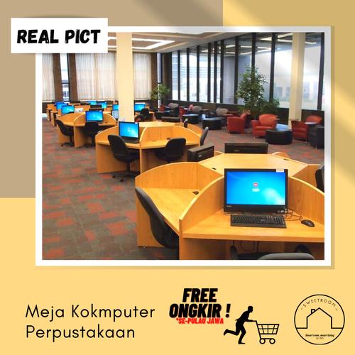 Jual Meja Komputer Perpustakaan - Meja Baca Perpustakaan - Meja Diskusi ...