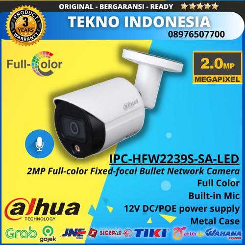 Jual Dahua IPC HFW2239S-SA-LED 2MP Lite Full color Audio Bullet Camera - Kota Semarang - Tekno ...