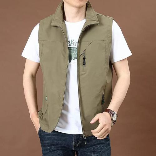 Jual jaket rompi vest pria TERBARU TRENDY - Biru, XL - Kab. Garut ...