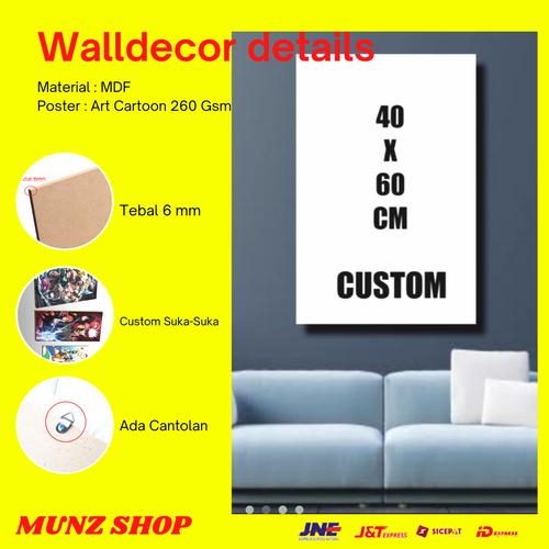 Jual Hiasan Dinding Pajangan Dinding Poster Kayu Custom Sehari Jadi ...