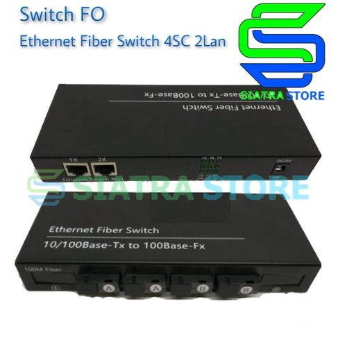 Jual Media Converter Ethernet Fiber Switch 4 FO SC to 2 LAN 10/100 - Jakarta Pusat - Siatra ...