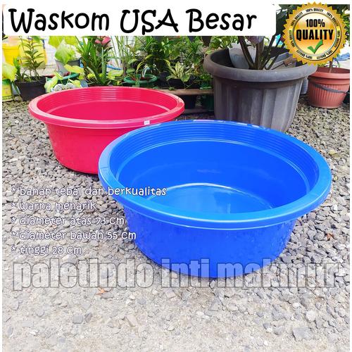 Jual Baskom Plastik Besar USA Polos 30 Wadah Tempat Air/ Cuci Baju ...