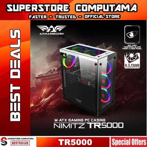 Promo ARMAGGEDDON NIMITZ TR5000 - ATX GAMING PC CASING - Putih ...
